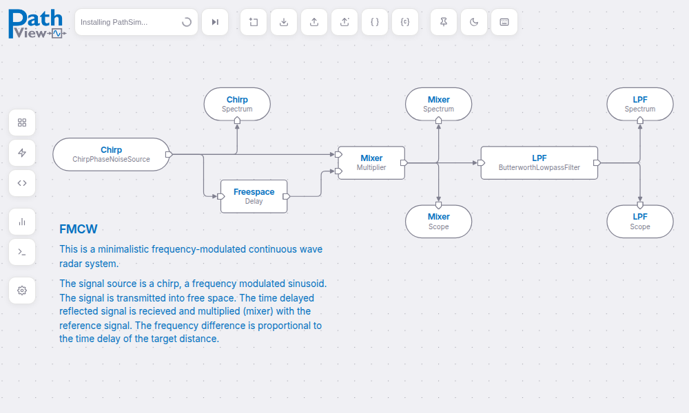 PathView — Visual Block Diagram Simulation Editor